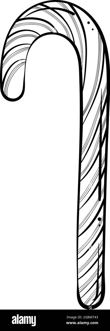 Candy cane line art Stock Vector Image & Art - Alamy