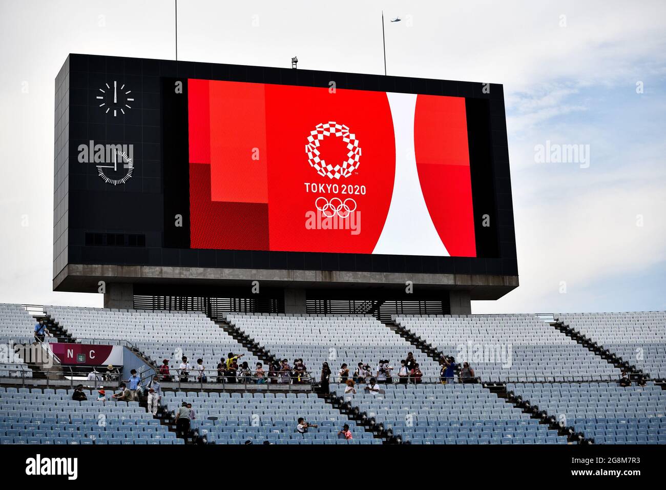 Rifu, Japan. 21st July, 2021. RIFU, JAPAN - JULY 21: Scoreboard ...