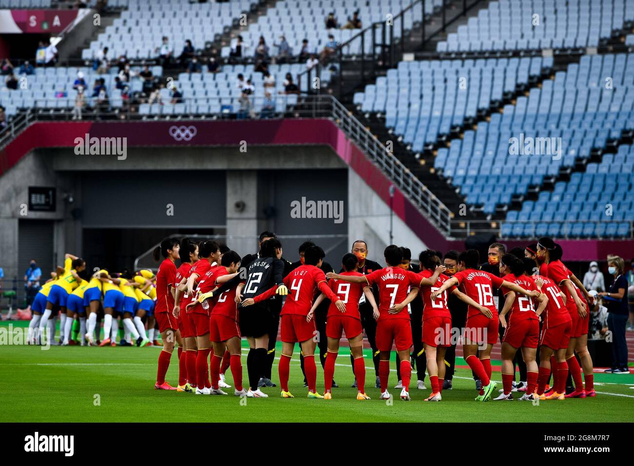 Rifu, Japan. 21st July, 2021. RIFU, JAPAN - JULY 21: Teams of China and ...
