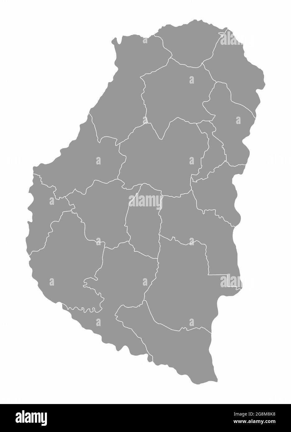 The Entre Rios province administrative map isolated on white background ...