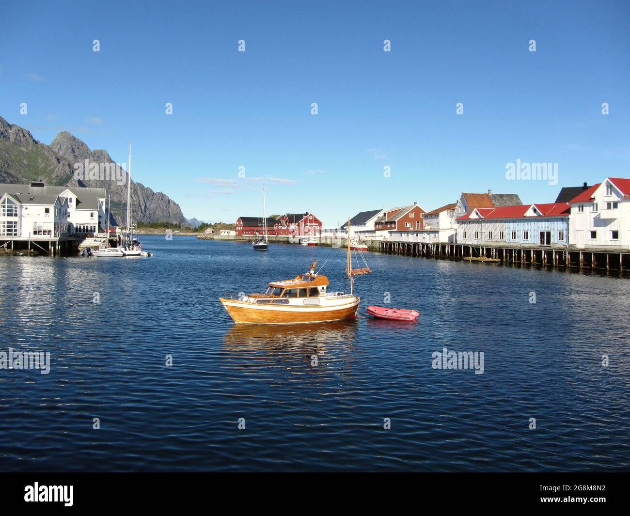 Fishing village on an island of Lofoten Norway Stock Photo - Alamy