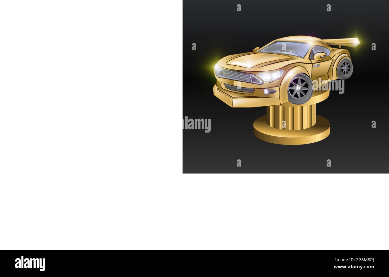 Gold car, driver's award, premium, luxury in vector Stock Vector Image ...