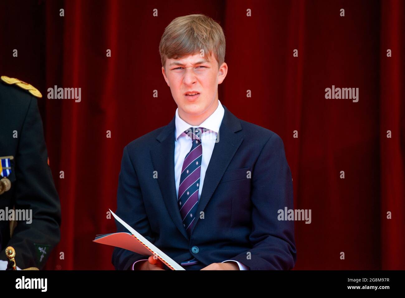Prince Emmanuel of Belgium attending celebrations for Belgian National ...
