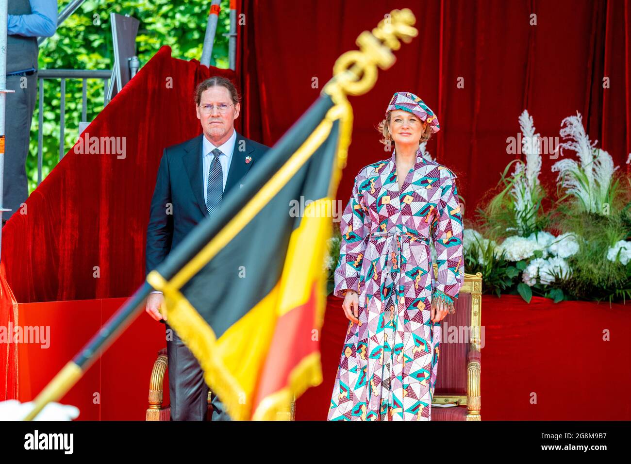 Princess Delphine of Belgium and her husband James O'Hare attending ...