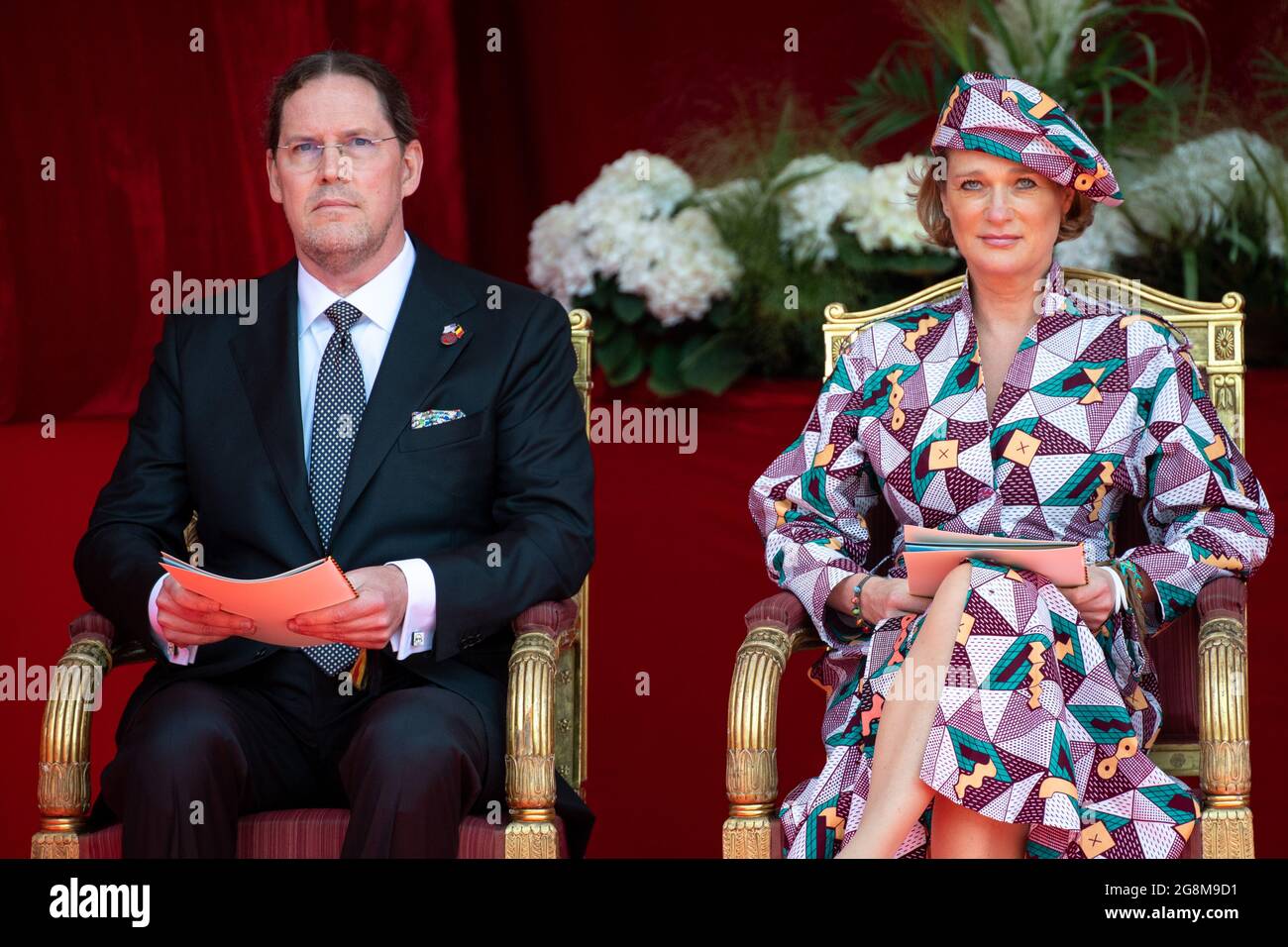 Princess Delphine of Belgium and her husband James O'Hare attending ...
