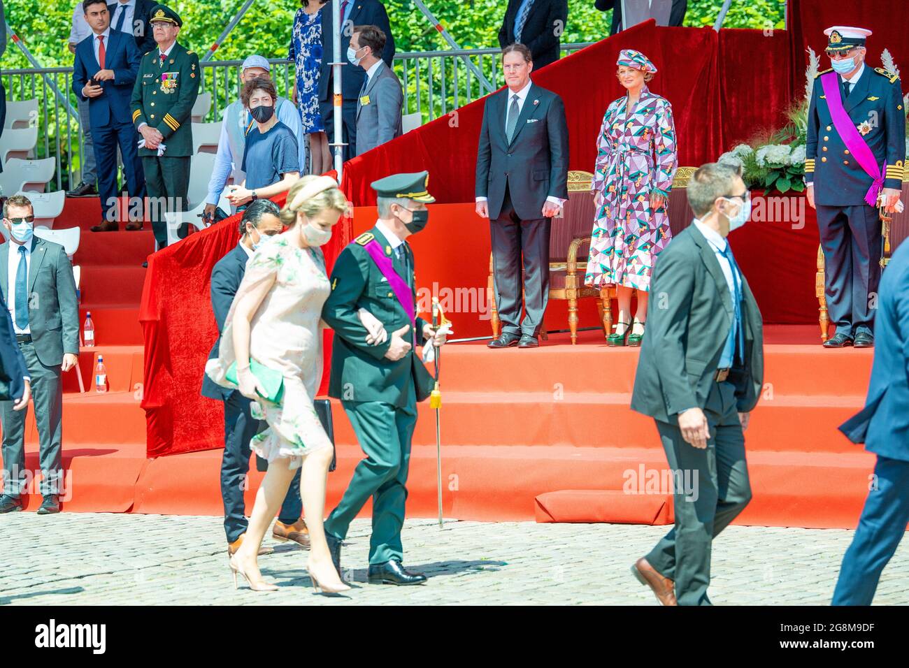 King Philippe, Filip of Belgium and Queen Mathilde with Princess ...