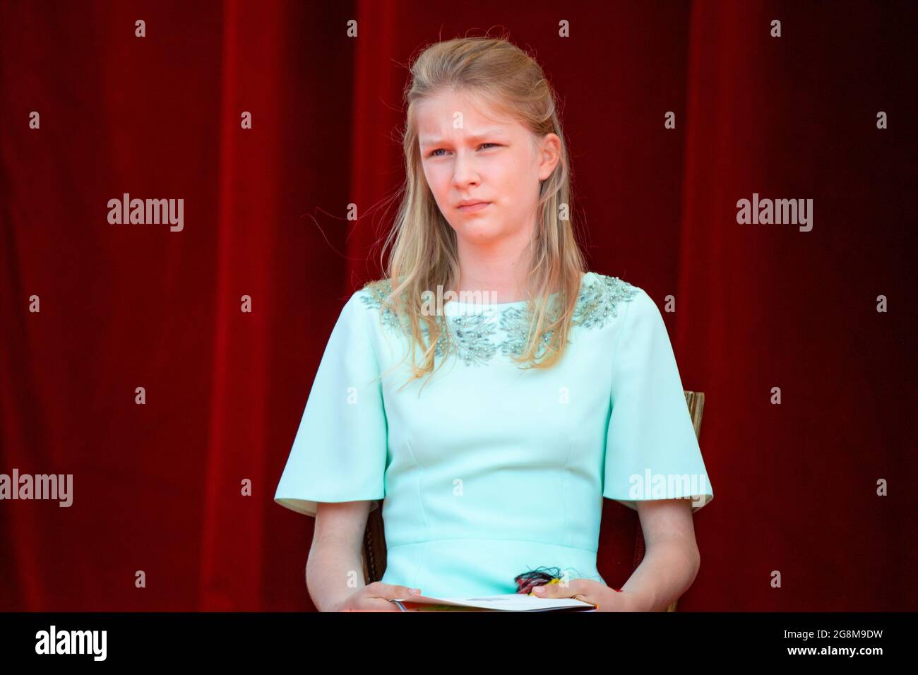 Princess Eleonore of Belgium attending celebrations for Belgian ...