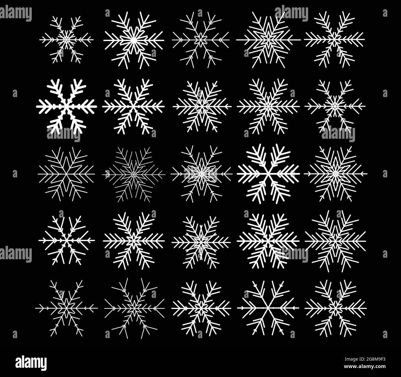 Image gold christmas snowflakes Black and White Stock Photos & Images ...