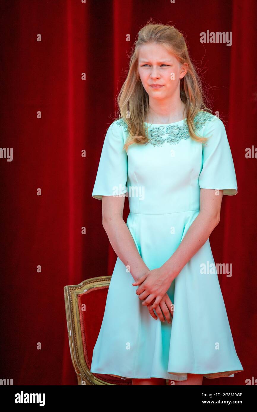 Princess Eleonore of Belgium attending celebrations for Belgian ...