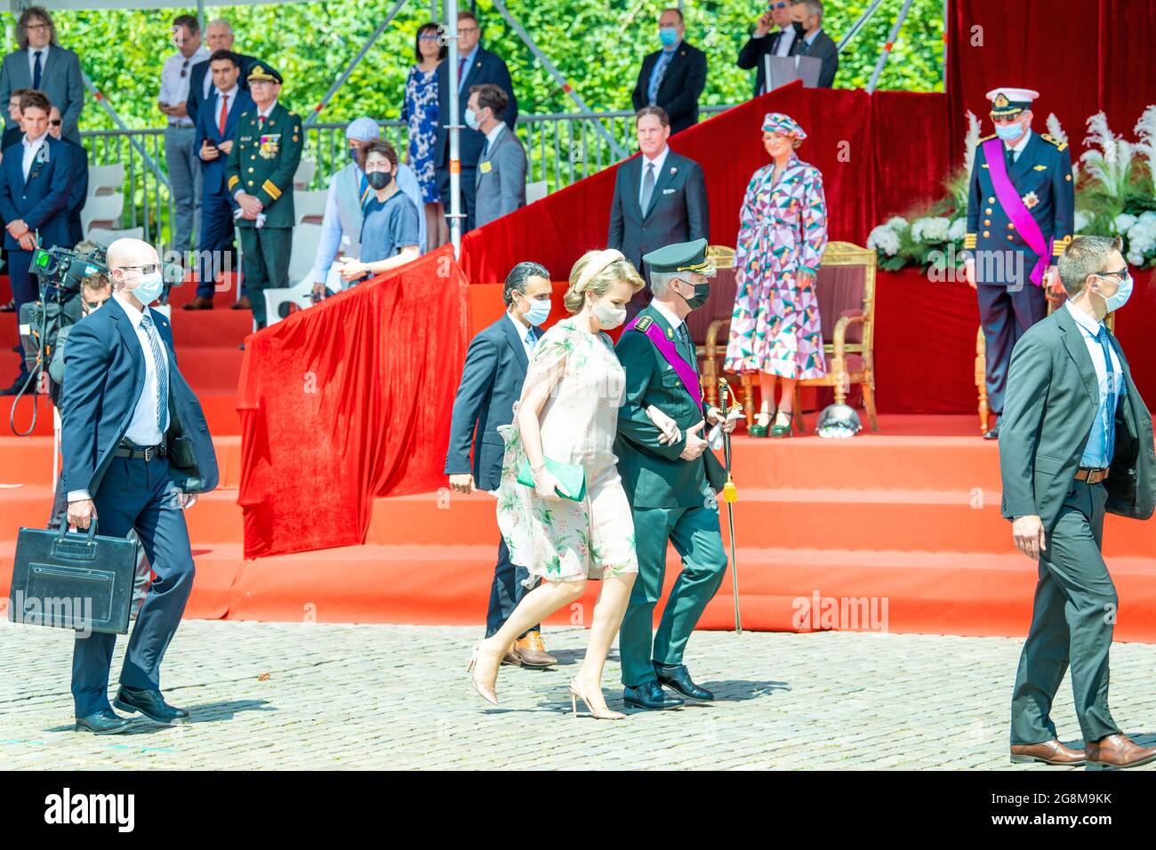 King Philippe, Filip of Belgium and Queen Mathilde with Princess ...