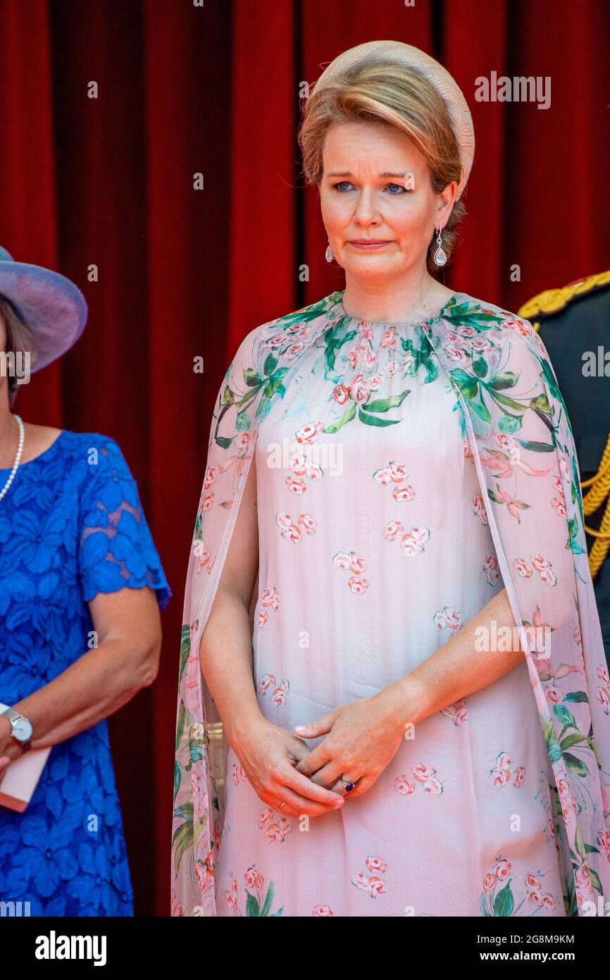 Queen Mathilde of Belgium attending celebrations for Belgian National ...
