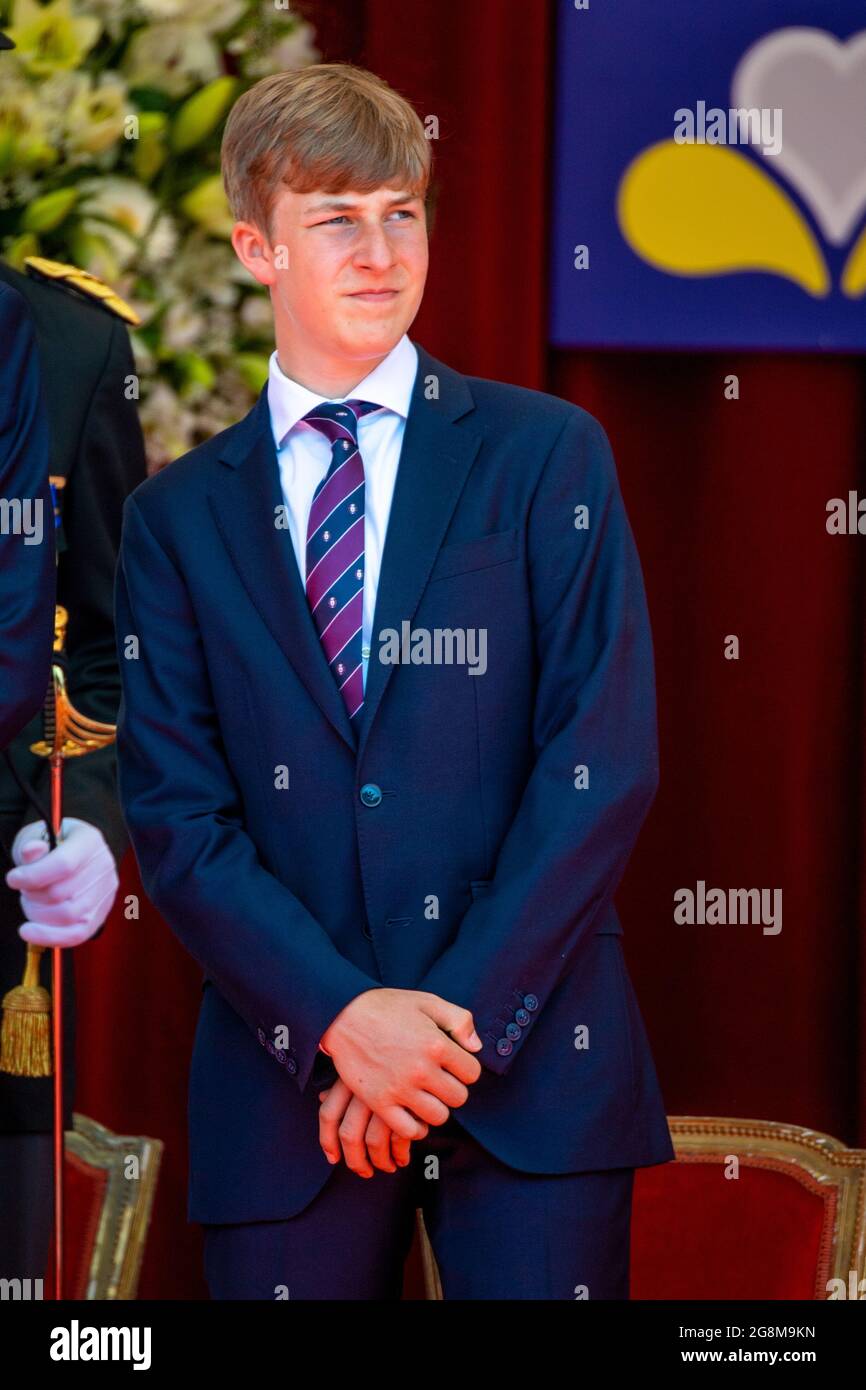 Prince Emmanuel of Belgium attending celebrations for Belgian National ...