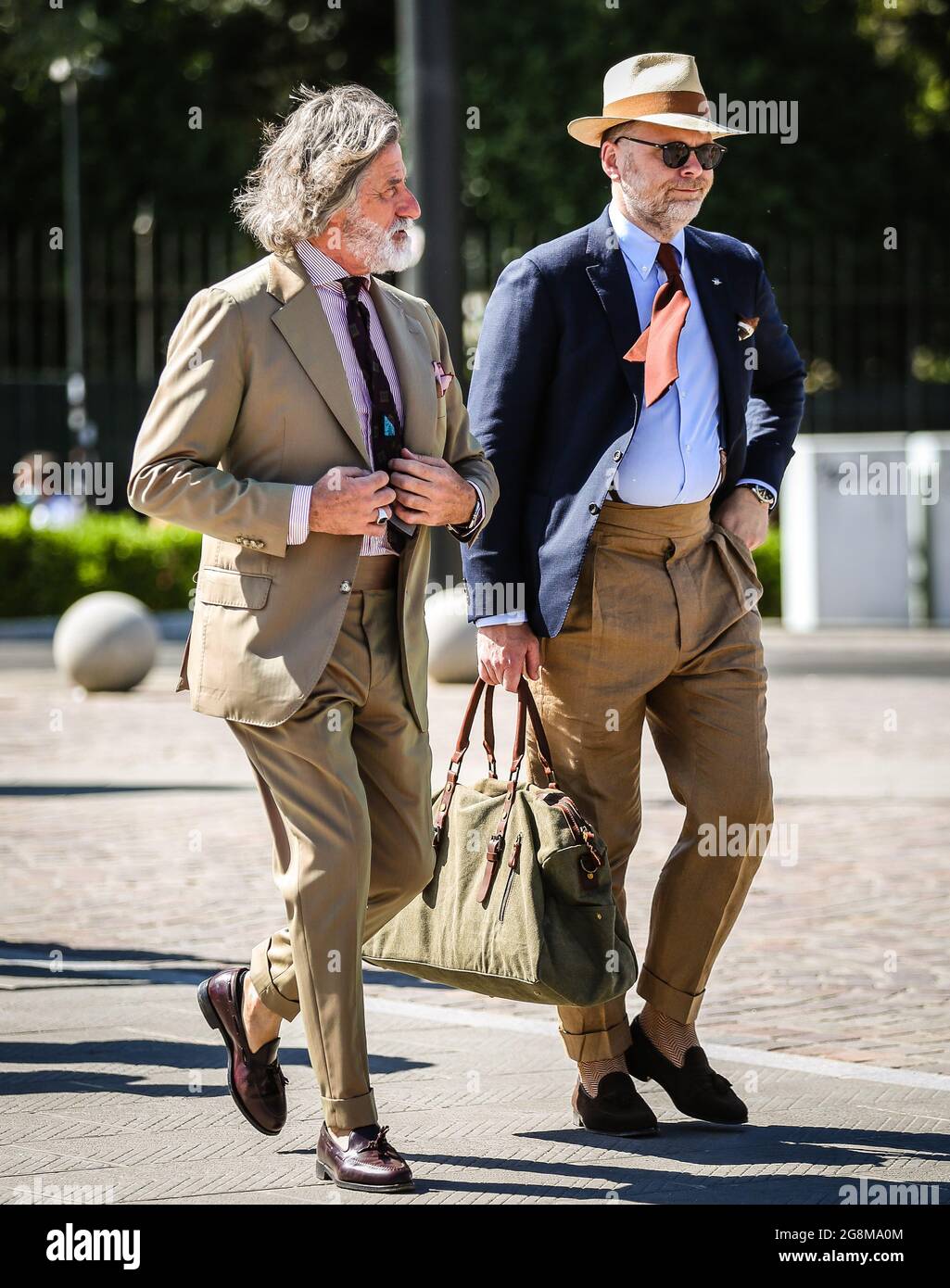 FLORENCE, Italy- June 30 2021: Franco Mazzetti on the street in ...