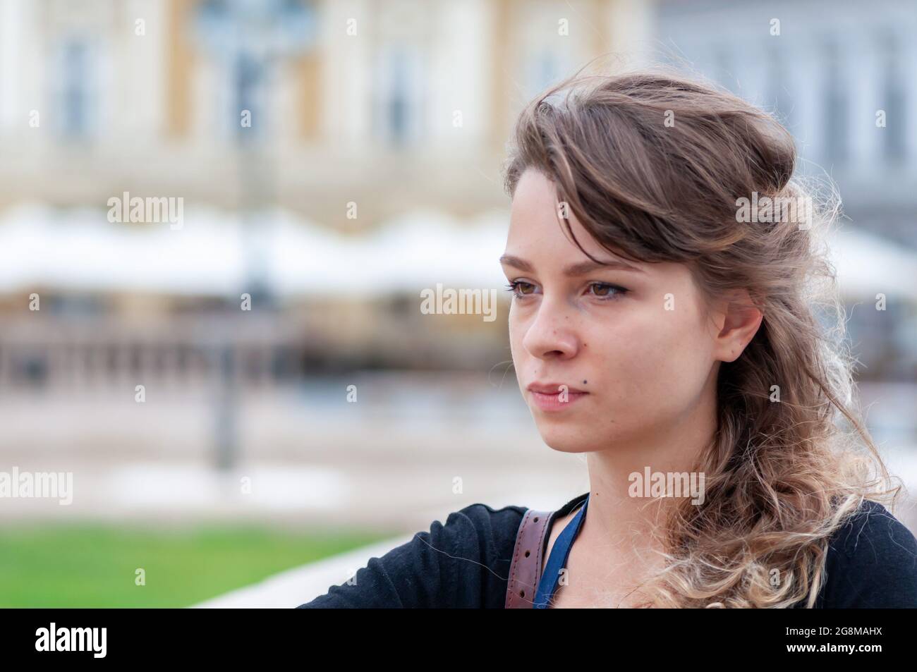 Timisoara, Romania - July 25, 2017: Portrait of a woman in the street ...