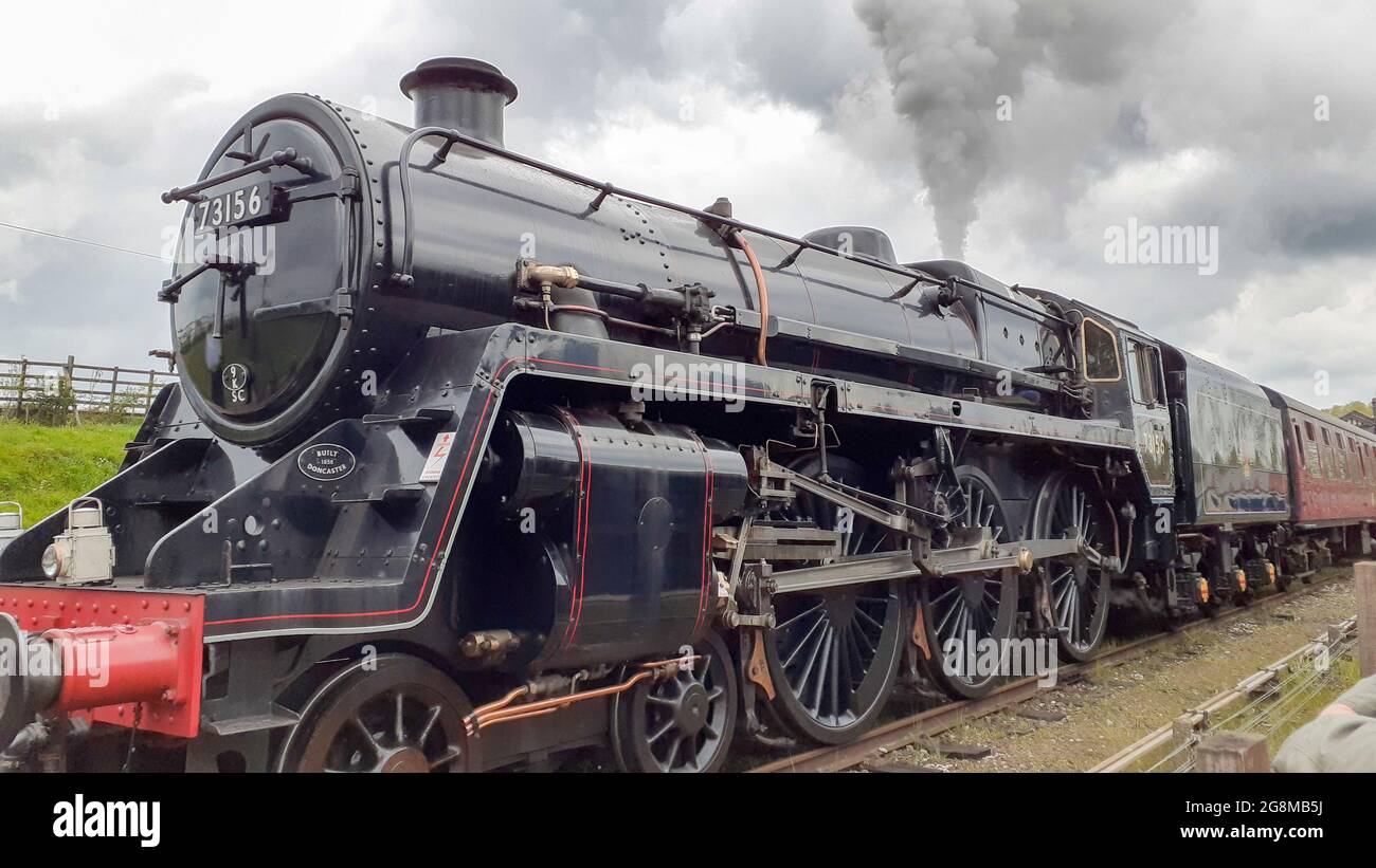 A steam train on the Great Central Railway in Quorn, Leicestershire, UK ...