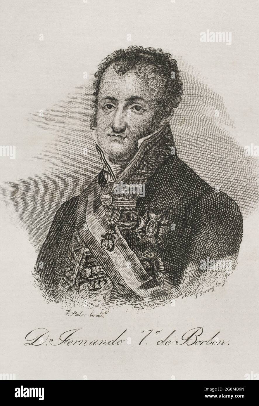 Ferdinand VII (1784-1833). King of Spain (1808-1833). Portrait ...