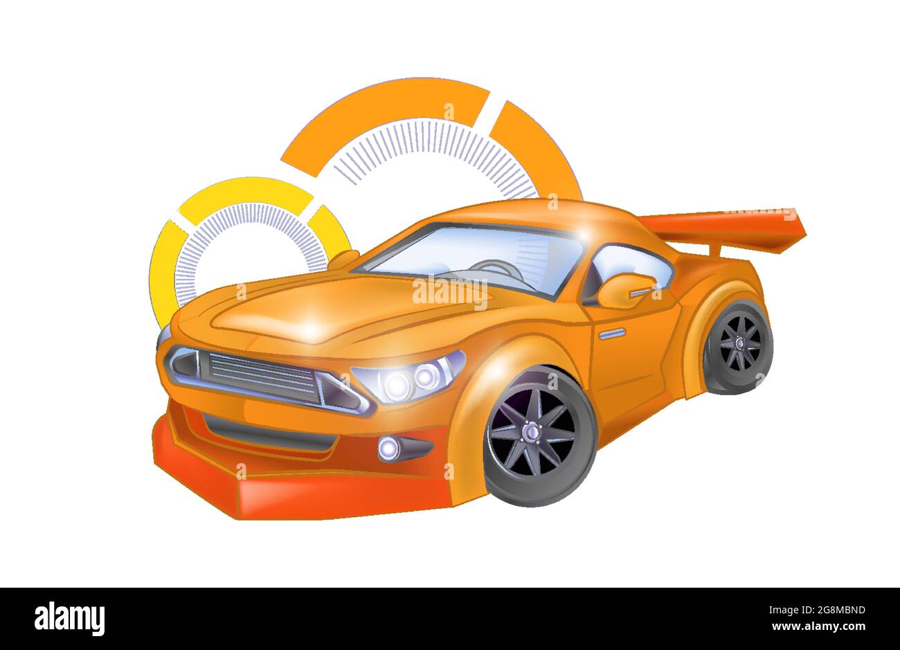 Orange sports car. Auto for racing Stock Vector Image & Art - Alamy
