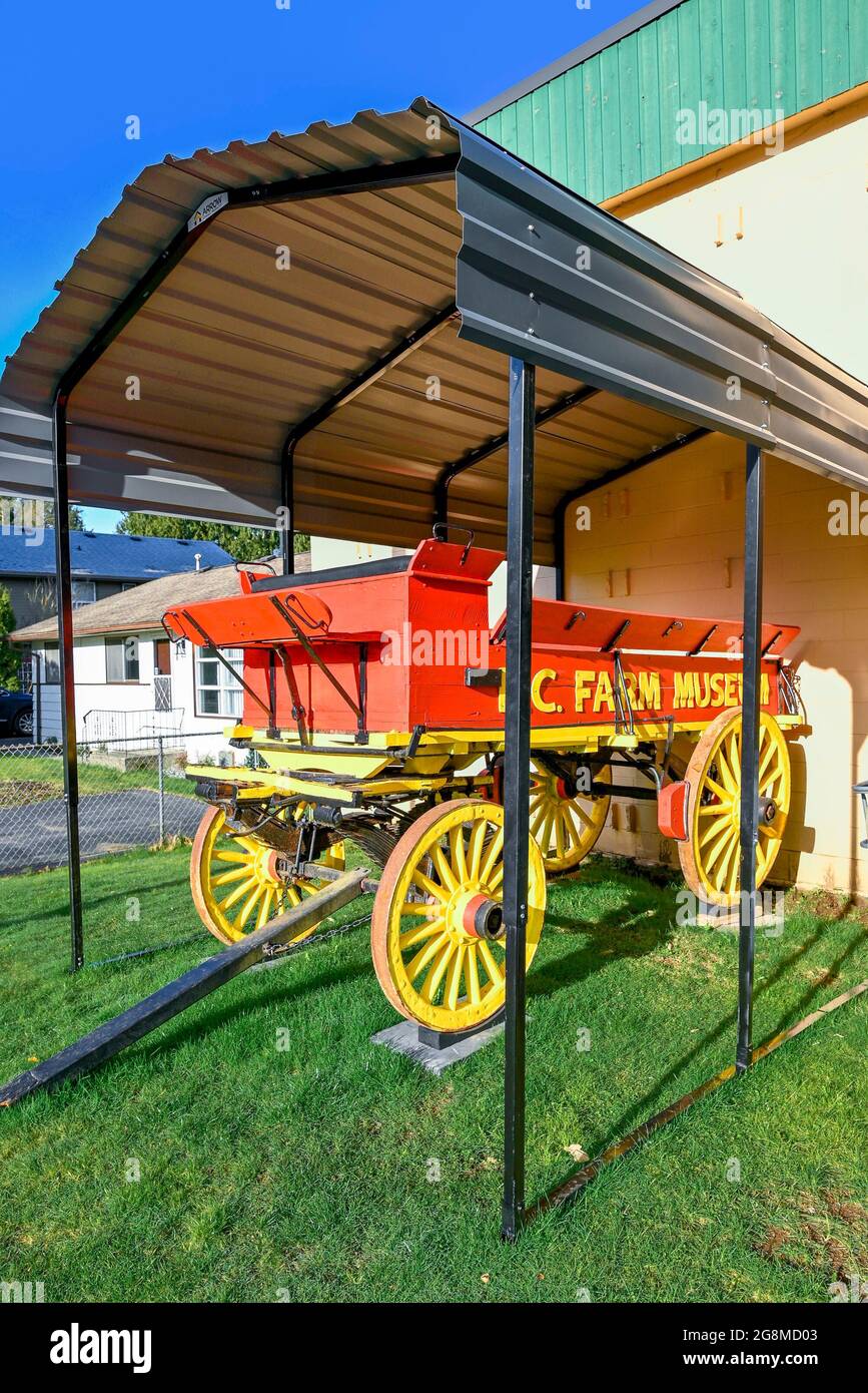 Wagon, BC Farm Museum, Fort Langley, British Columbia, Canada Stock ...