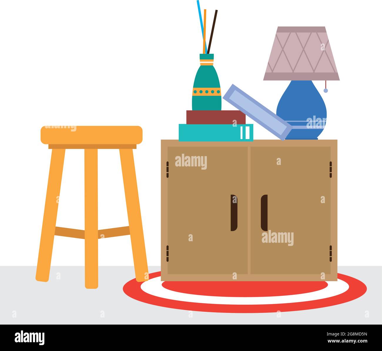 house drawer and chair scene Stock Vector Image & Art - Alamy