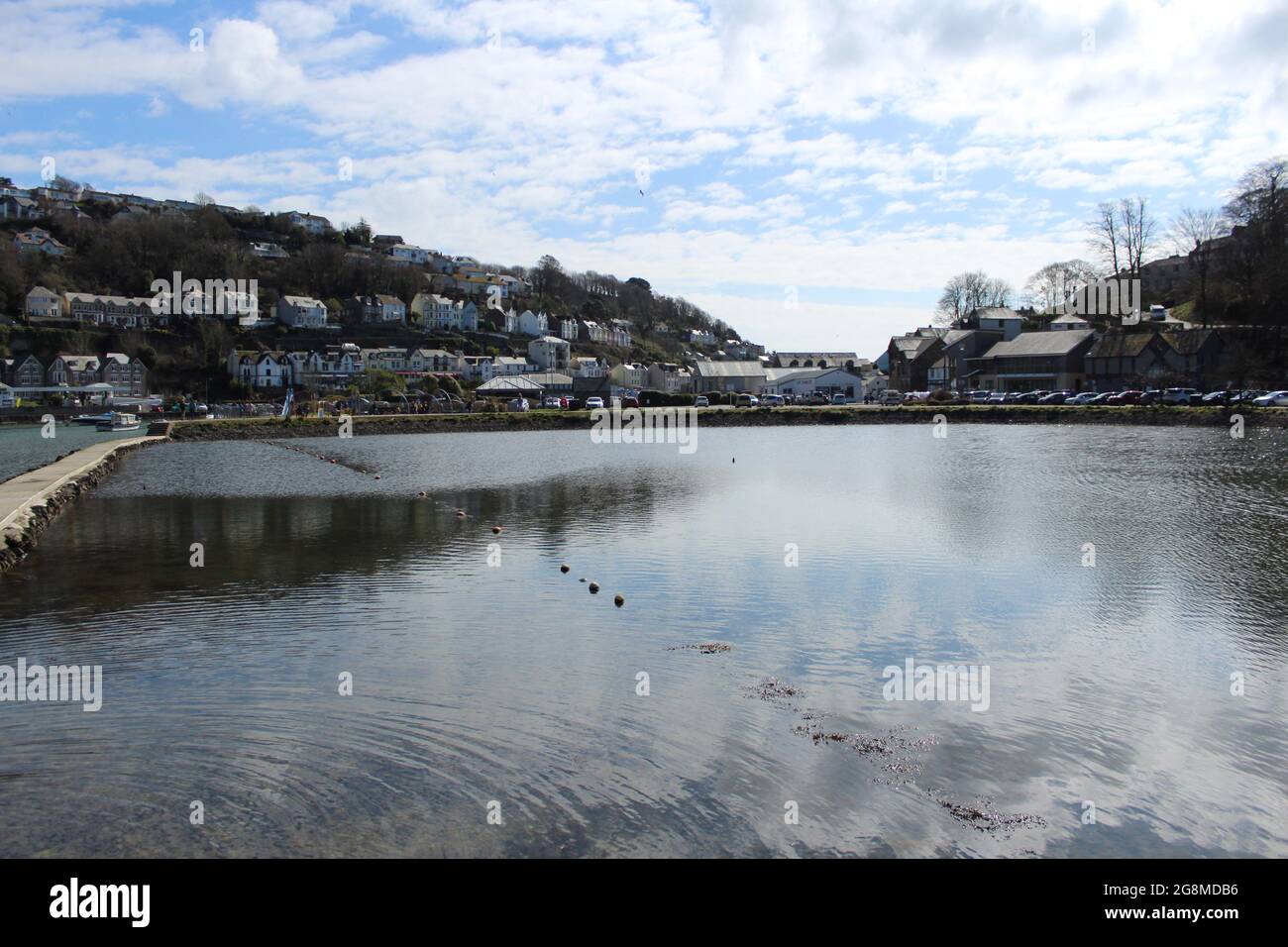 Looe harbour and bay, Cornwall, UK, England Stock Photo - Alamy