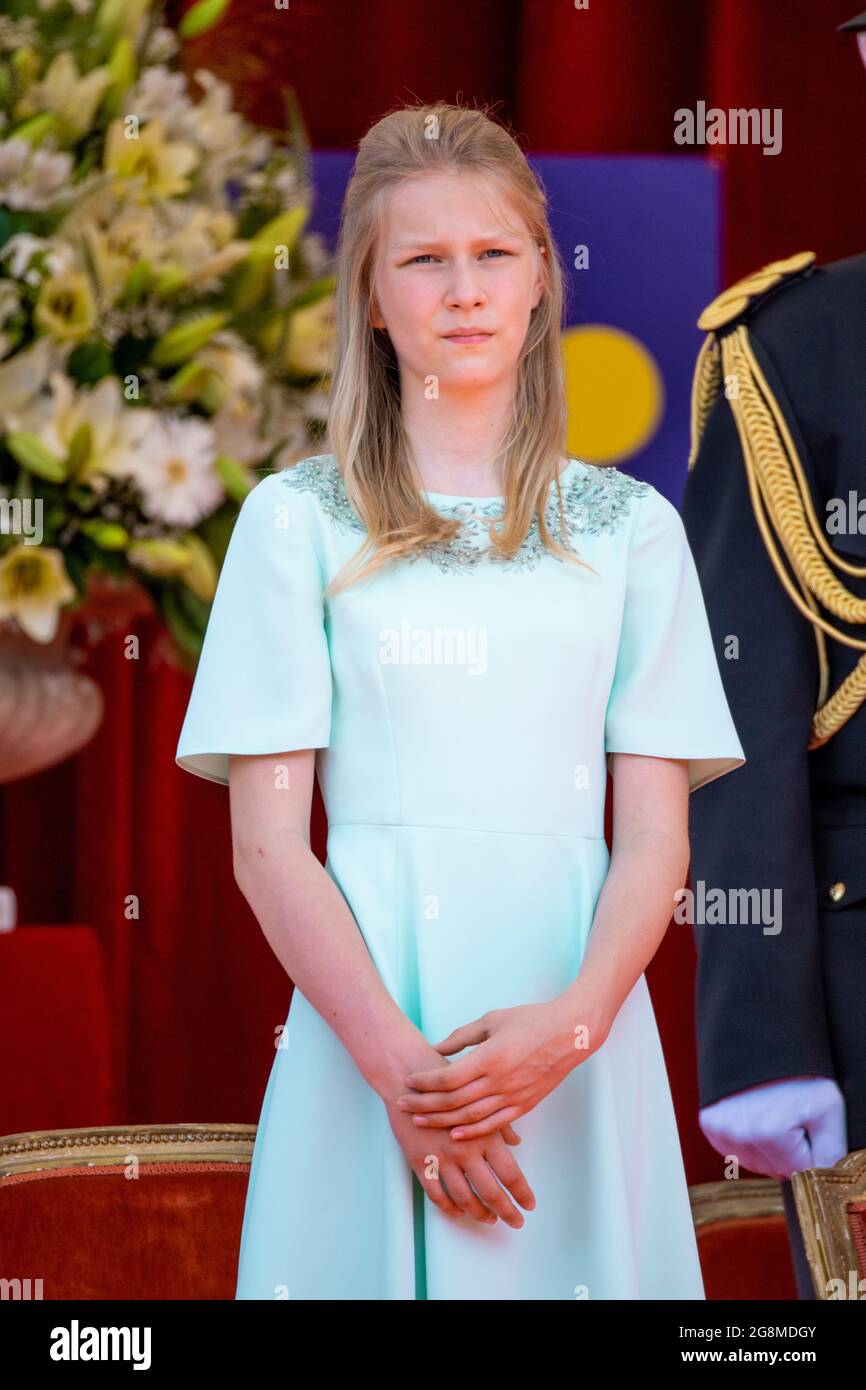 Princess Eleonore attending celebrations for Belgian National Day 2021 ...