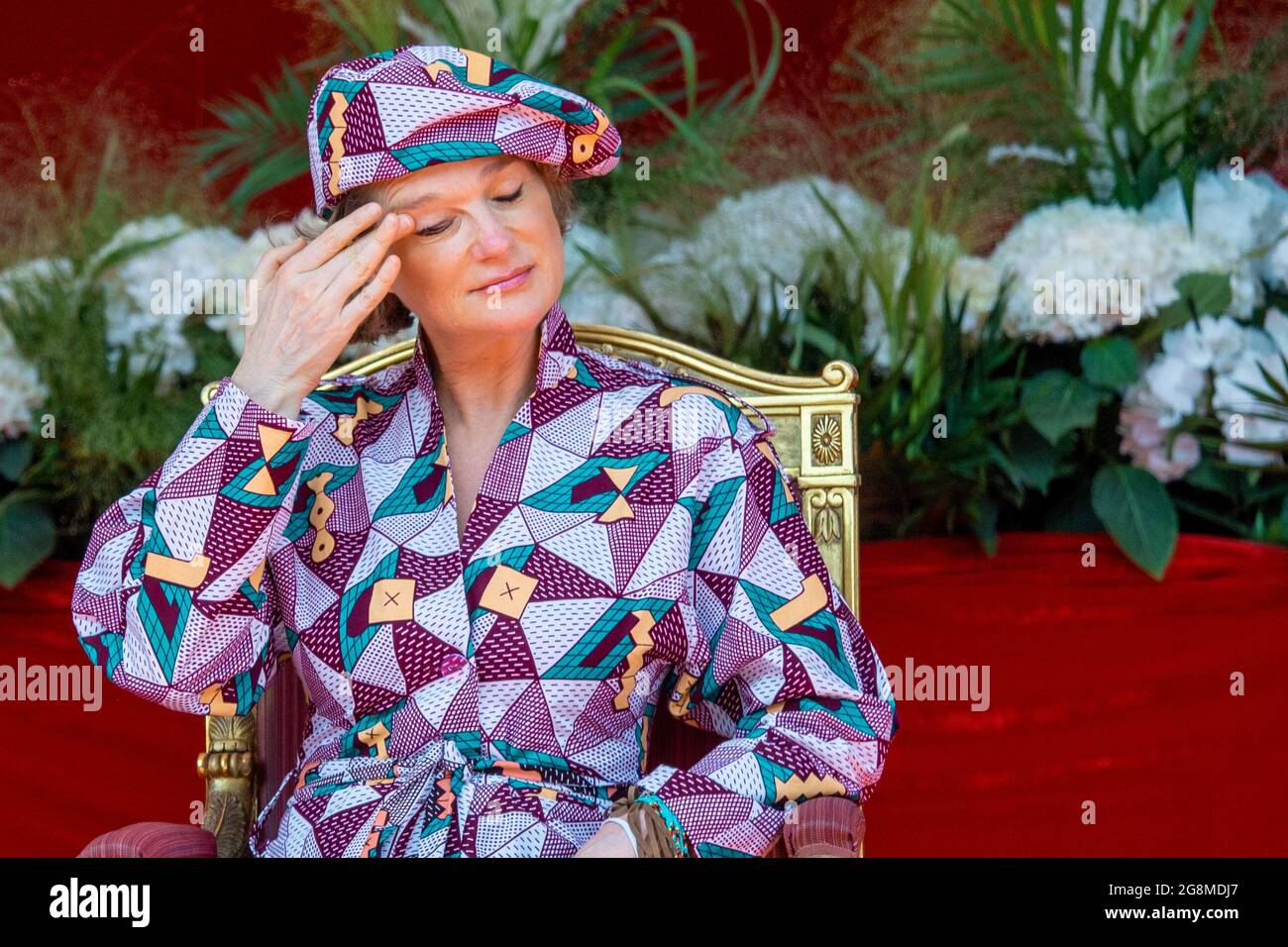 Princess Delphine attending celebrations for Belgian National Day 2021 ...