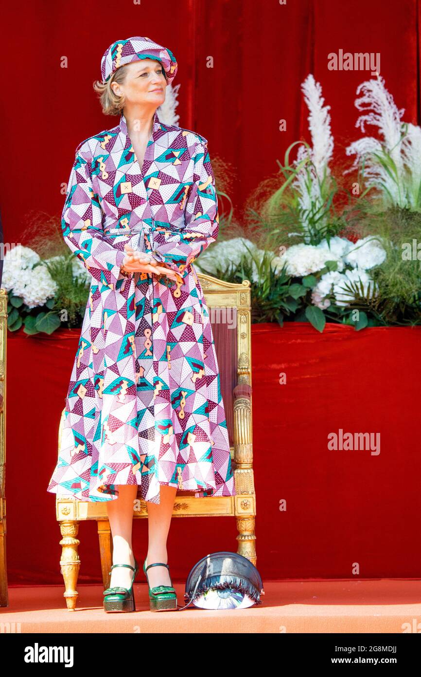 Princess Delphine attending celebrations for Belgian National Day 2021 ...