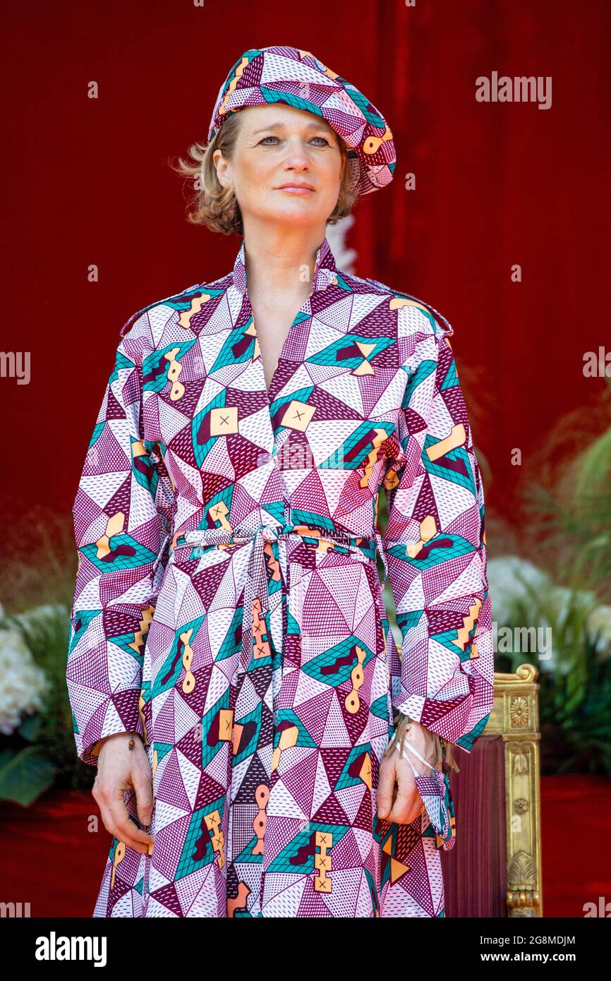Princess Delphine attending celebrations for Belgian National Day 2021 ...