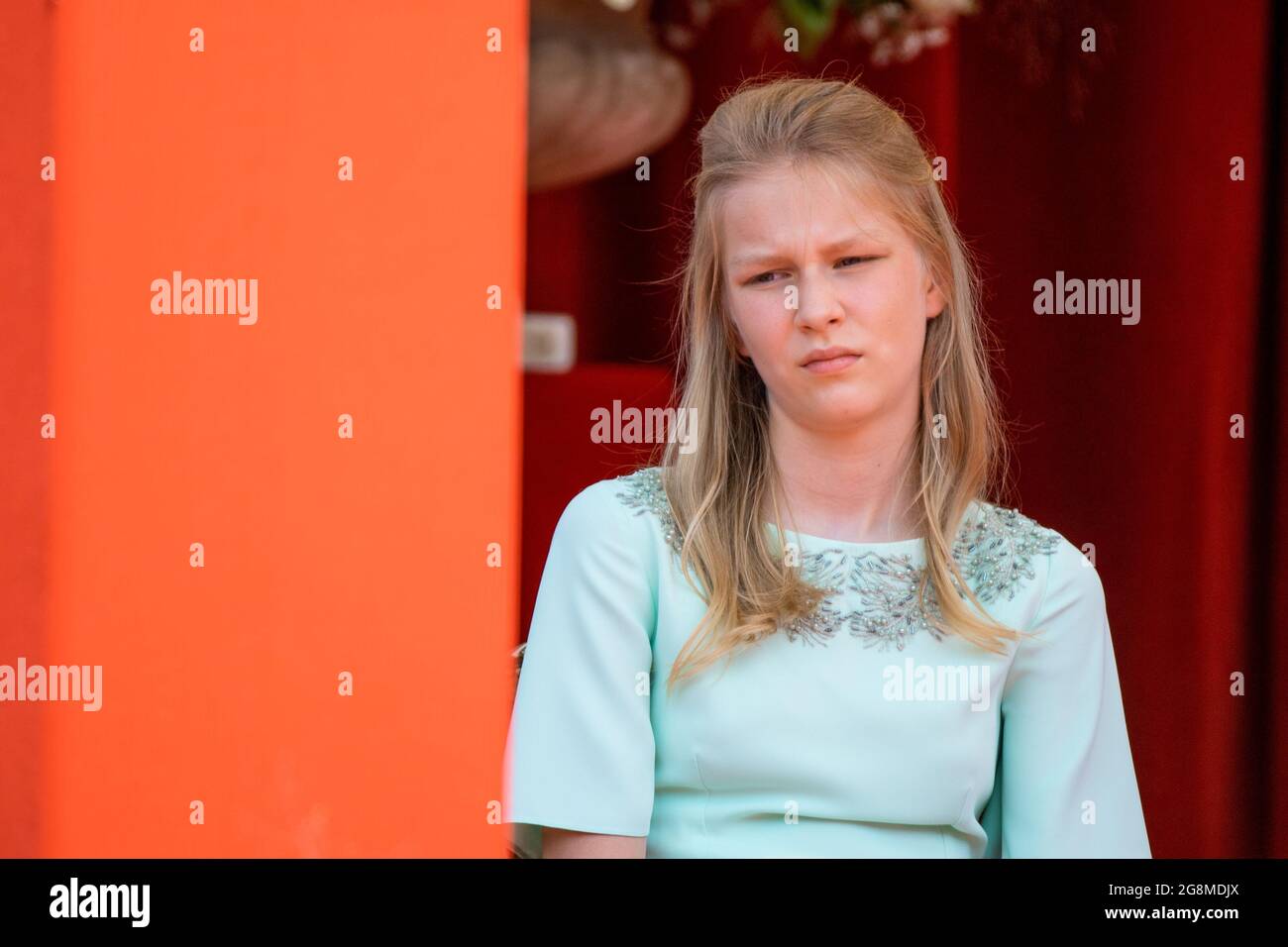 Princess Eleonore attending celebrations for Belgian National Day 2021 ...
