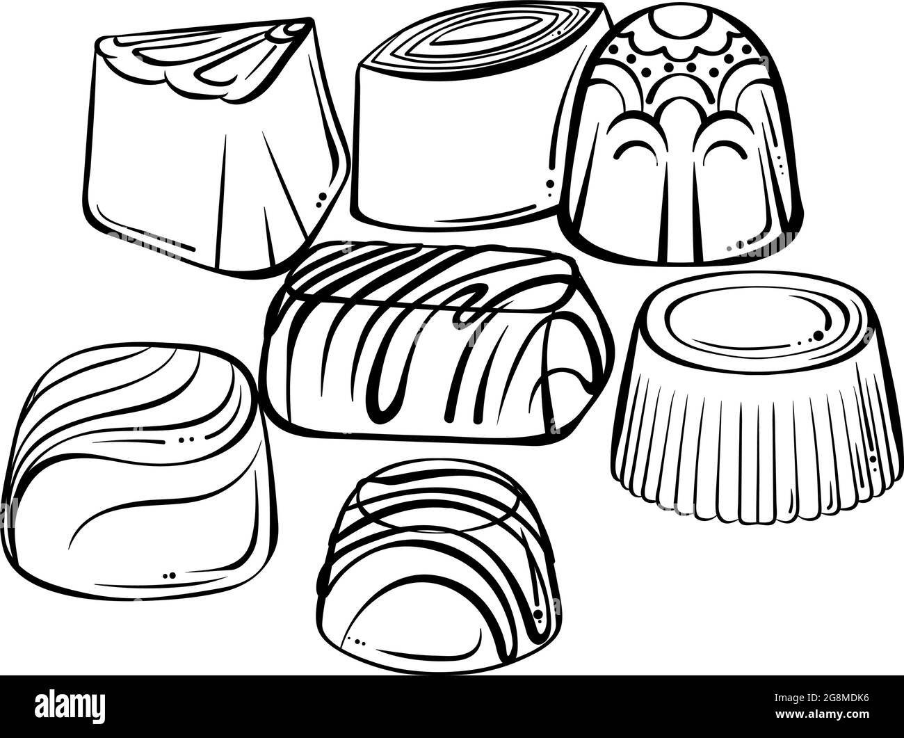 Chocolate candies assorted Stock Vector Image & Art - Alamy