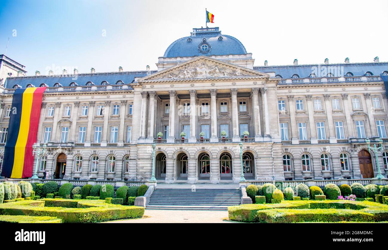 The Belgium Royal palace in Brussels attending celebrations for Belgian ...