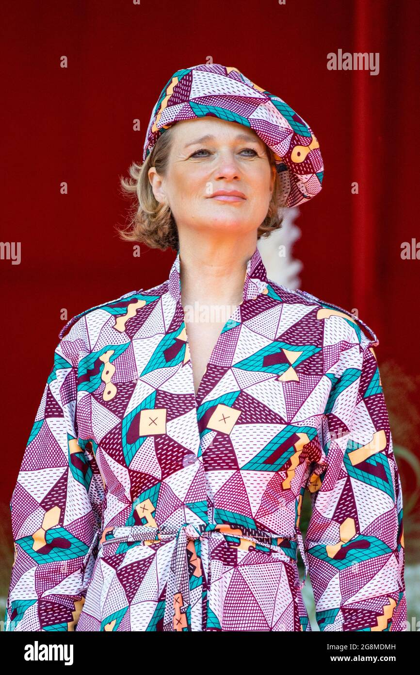 Princess Delphine attending celebrations for Belgian National Day 2021 ...