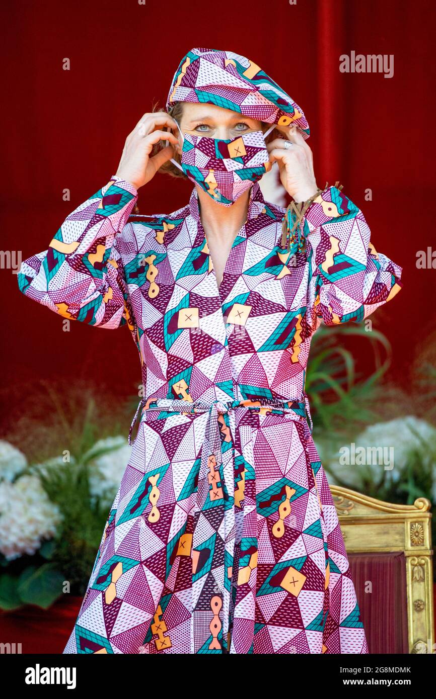 Princess Delphine attending celebrations for Belgian National Day 2021 ...