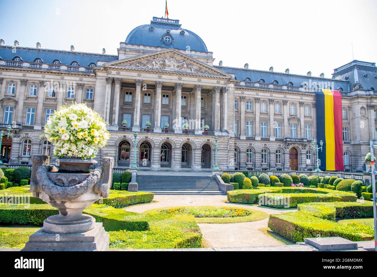 The Belgium Royal palace in Brussels attending celebrations for Belgian ...
