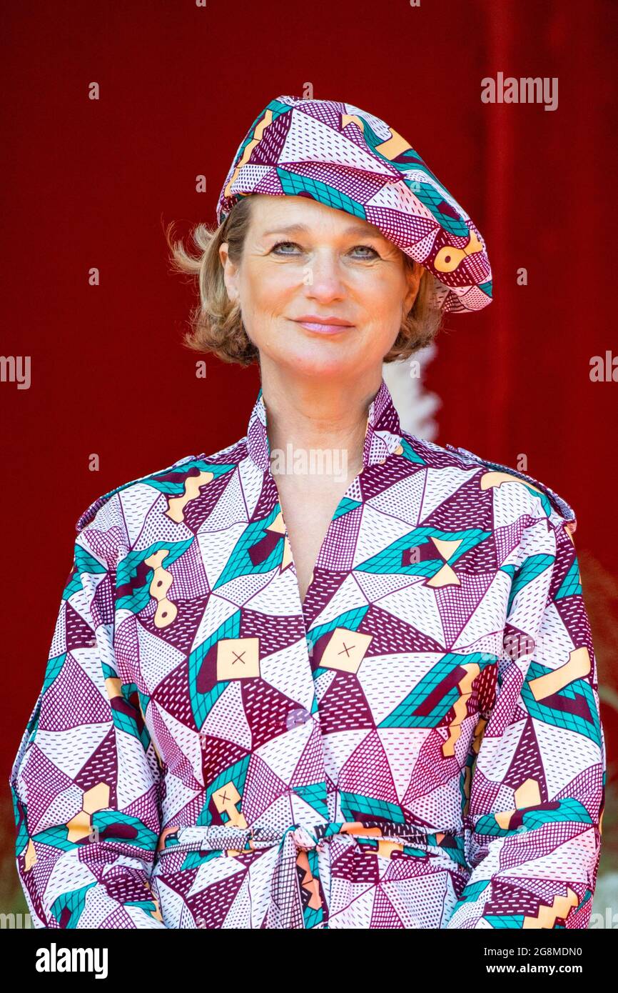 Princess Delphine attending celebrations for Belgian National Day 2021 ...