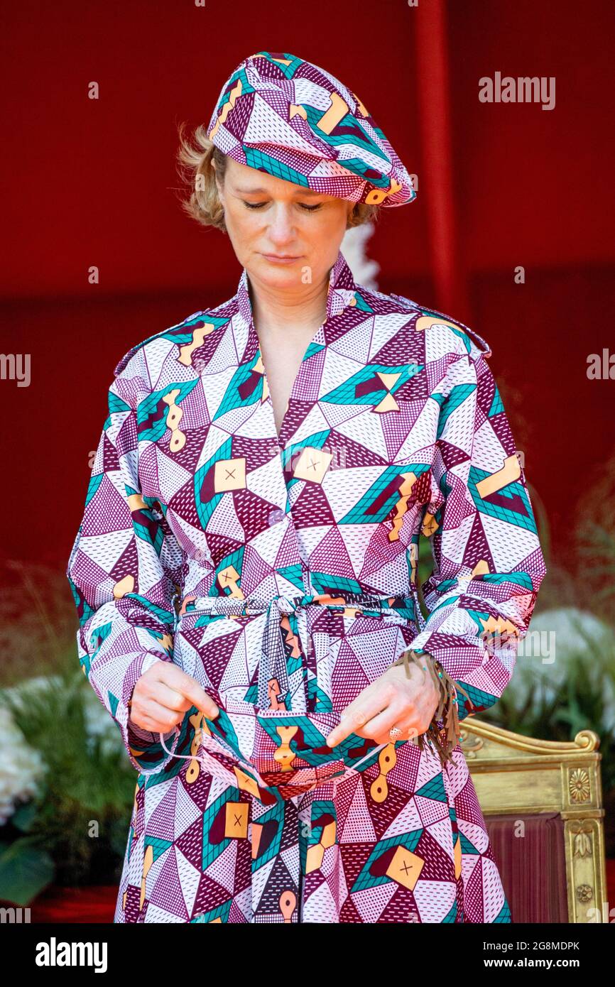 Princess Delphine attending celebrations for Belgian National Day 2021 ...