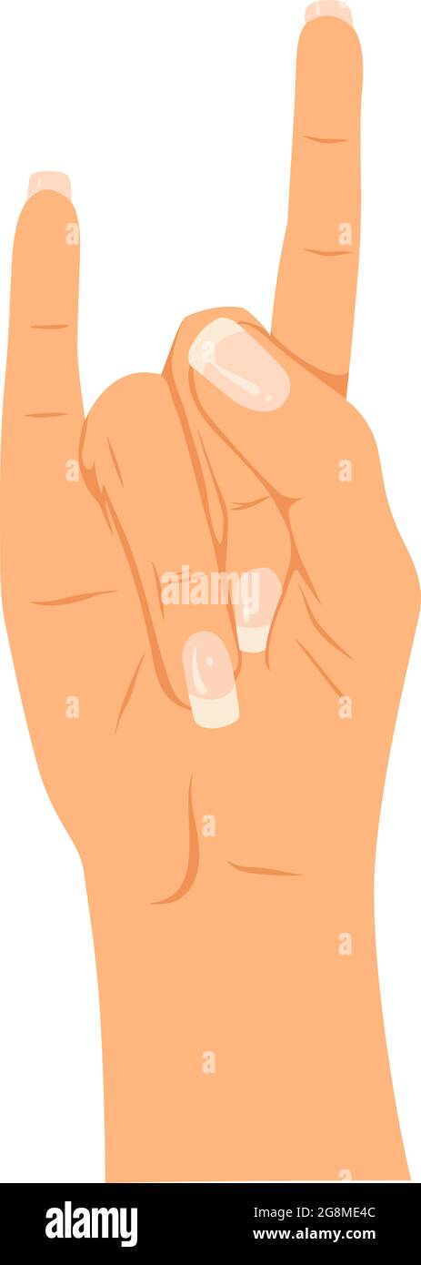 Goat gesture female hand Stock Vector Image & Art - Alamy