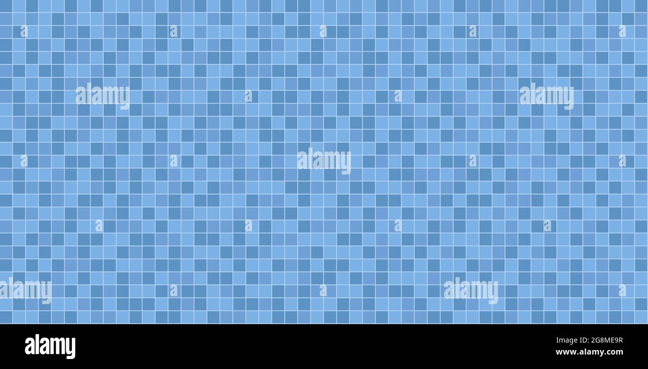Vector tileable illustration of swimming pool tiles in various shades ...