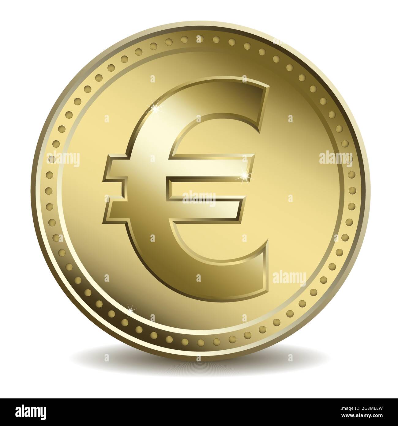 Vector illustration of Euro gold coin Stock Vector Image & Art - Alamy