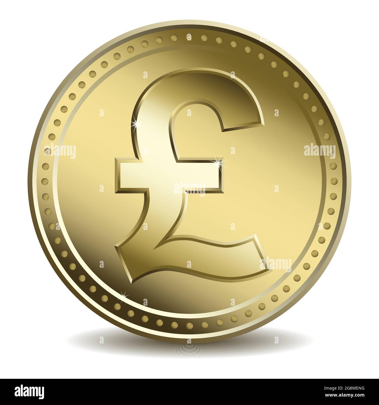 Vector illustration of Pound Sterling gold coin Stock Vector Image ...