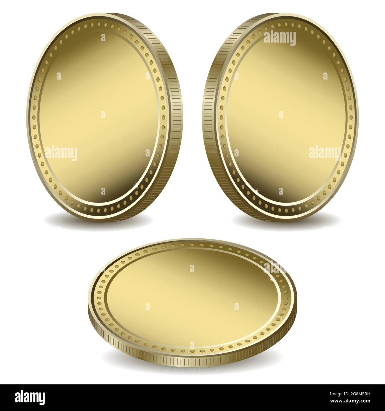 Vector illustration of plain gold coins Stock Vector Image & Art - Alamy