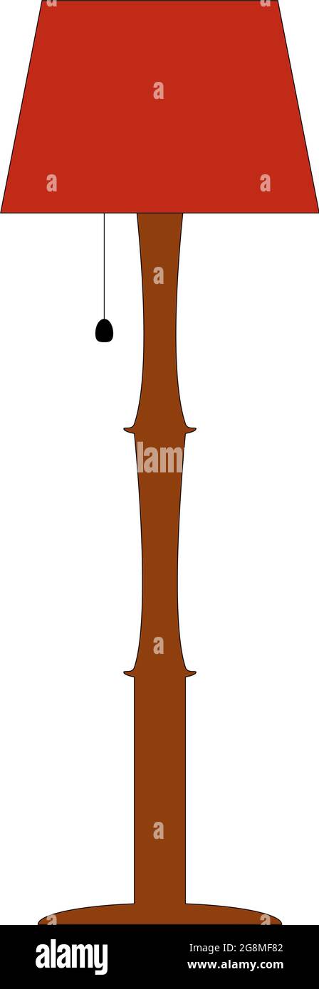 A graphic illustration of A lamp stand for use as an icon, logo or web ...