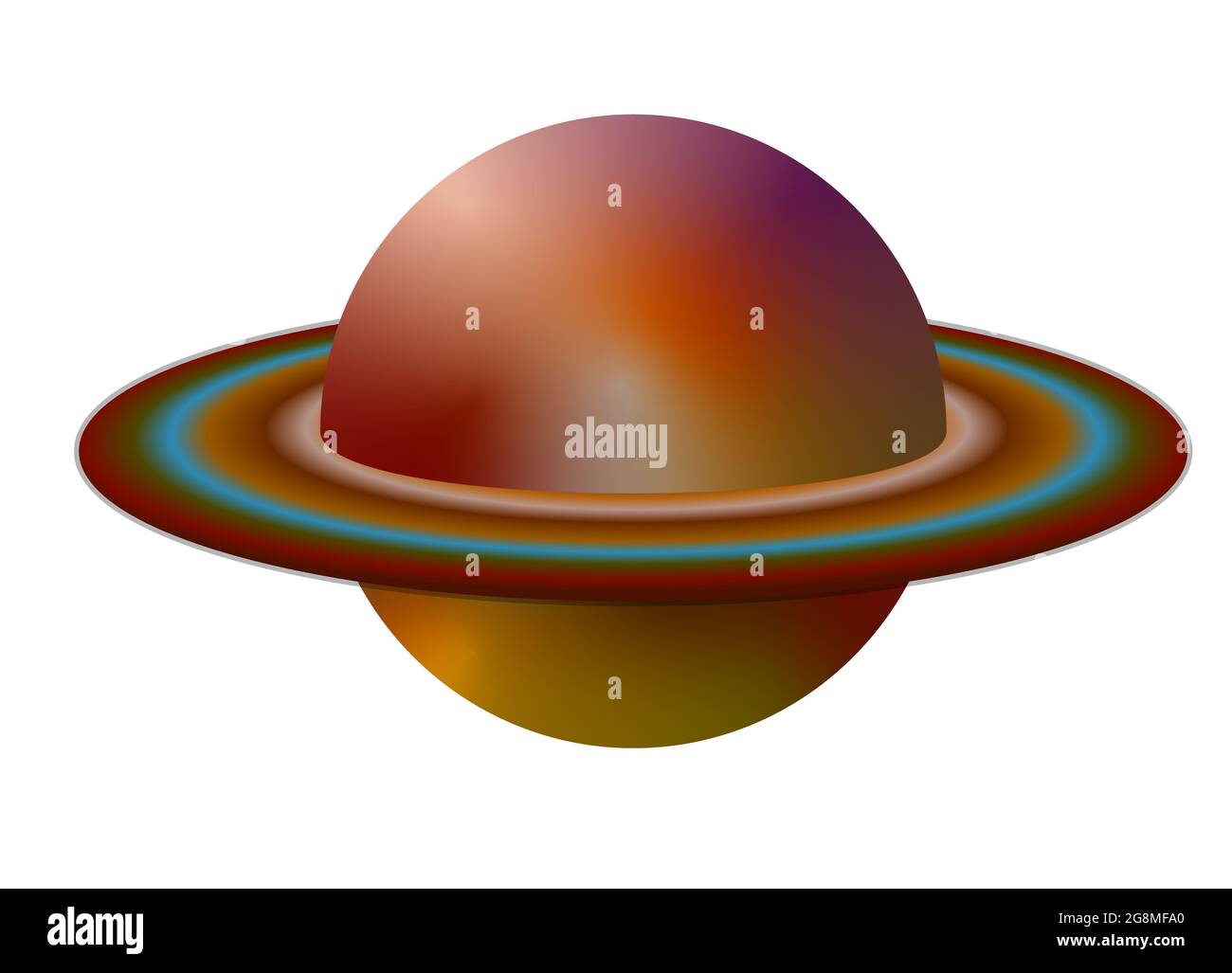 A graphic illustration of a Ringed Planet in Shaded for use as an icon ...