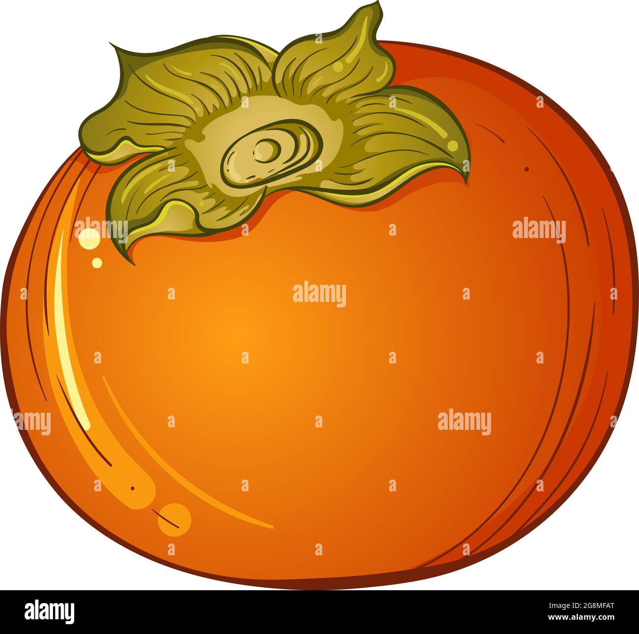 Persimmon fruit cartoon icon Stock Vector Images - Alamy