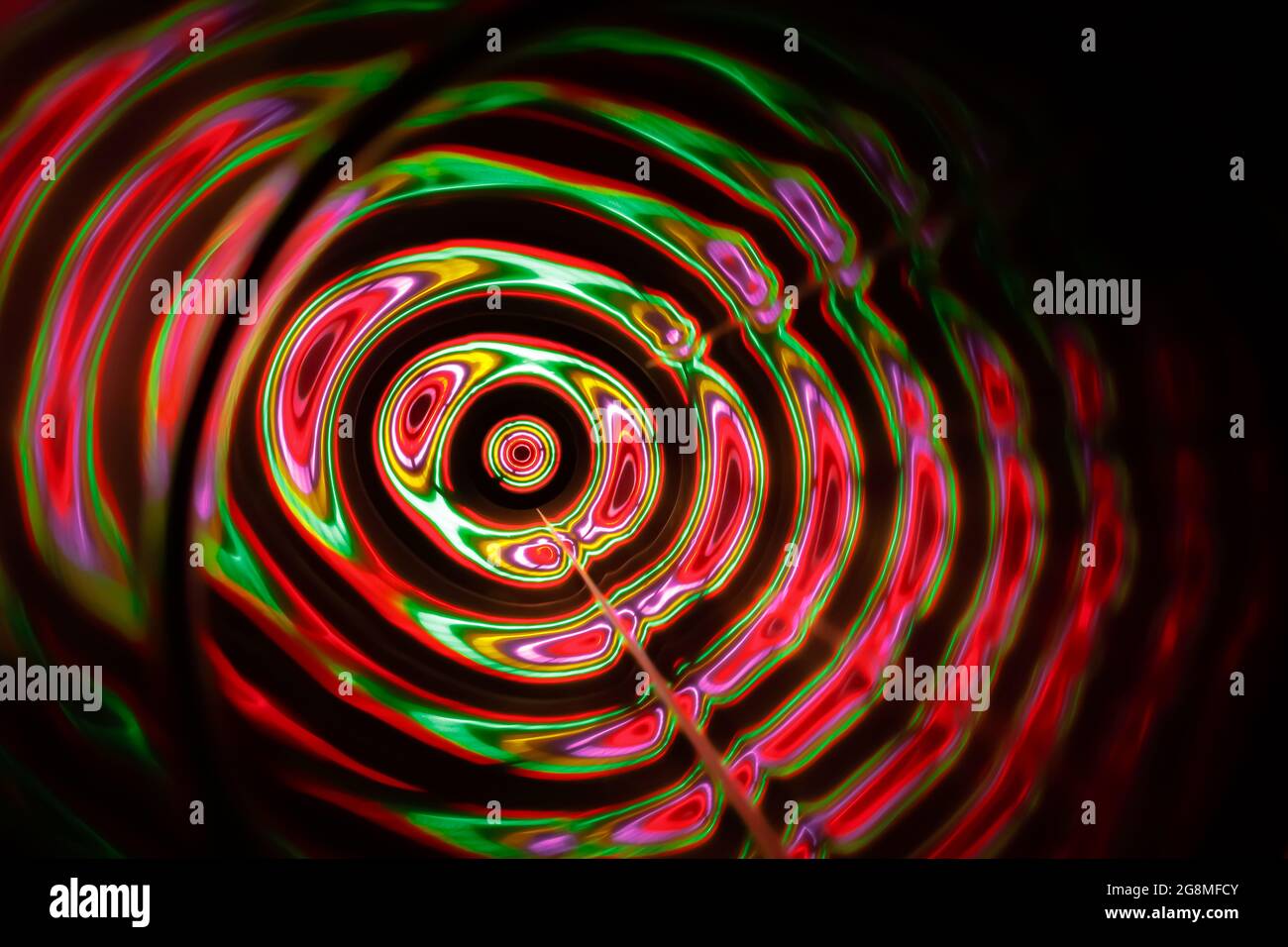 Sound waves in the visible full color in the dark Stock Photo - Alamy
