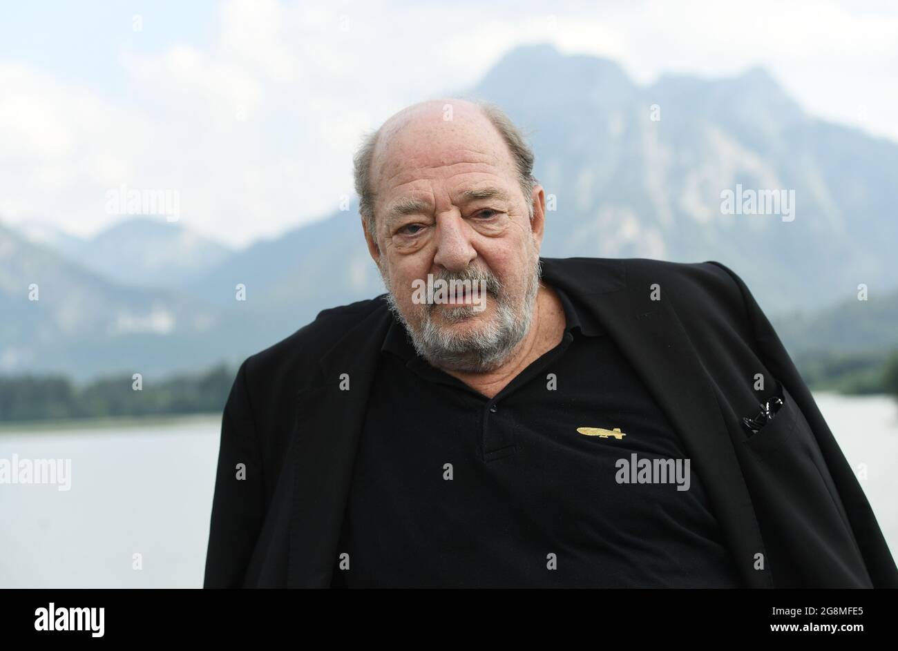 20 July 2021, Bavaria, Füssen: Composer Ralph Siegel looks into the ...
