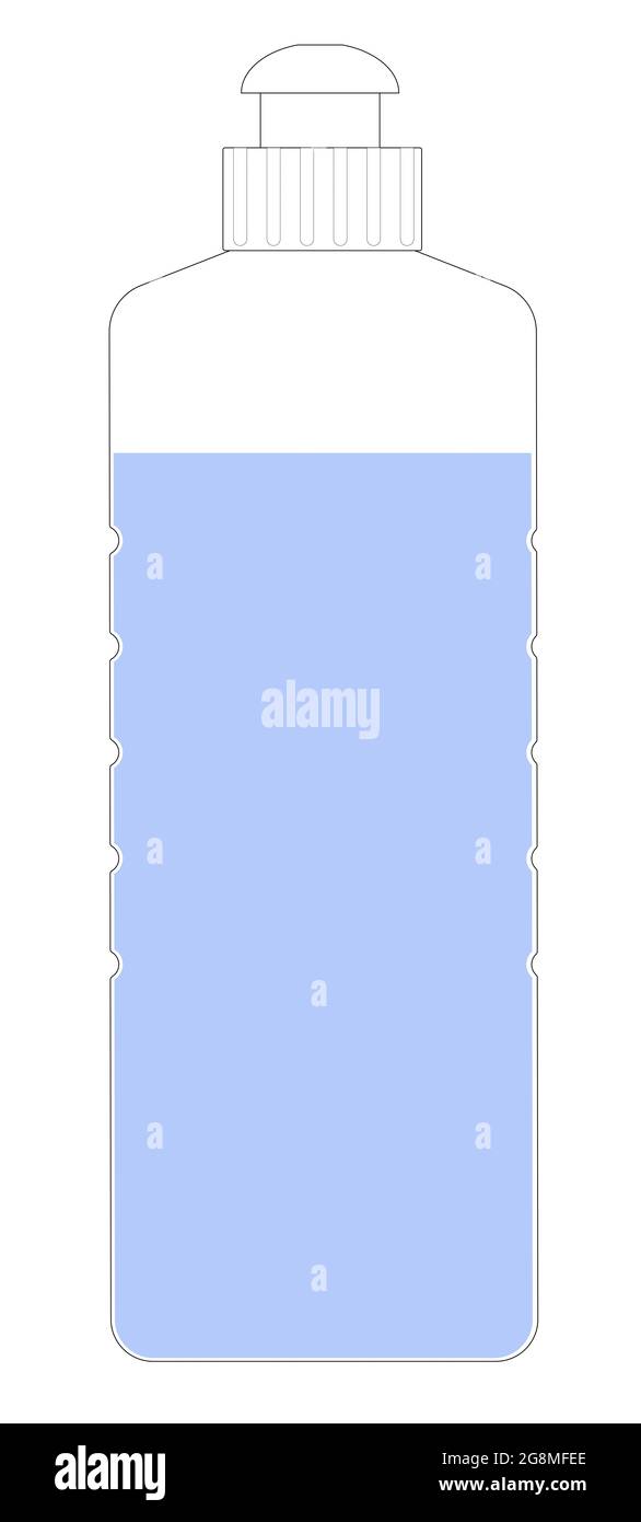 A graphic illustration of Plastic Water bottle for use as an icon or ...