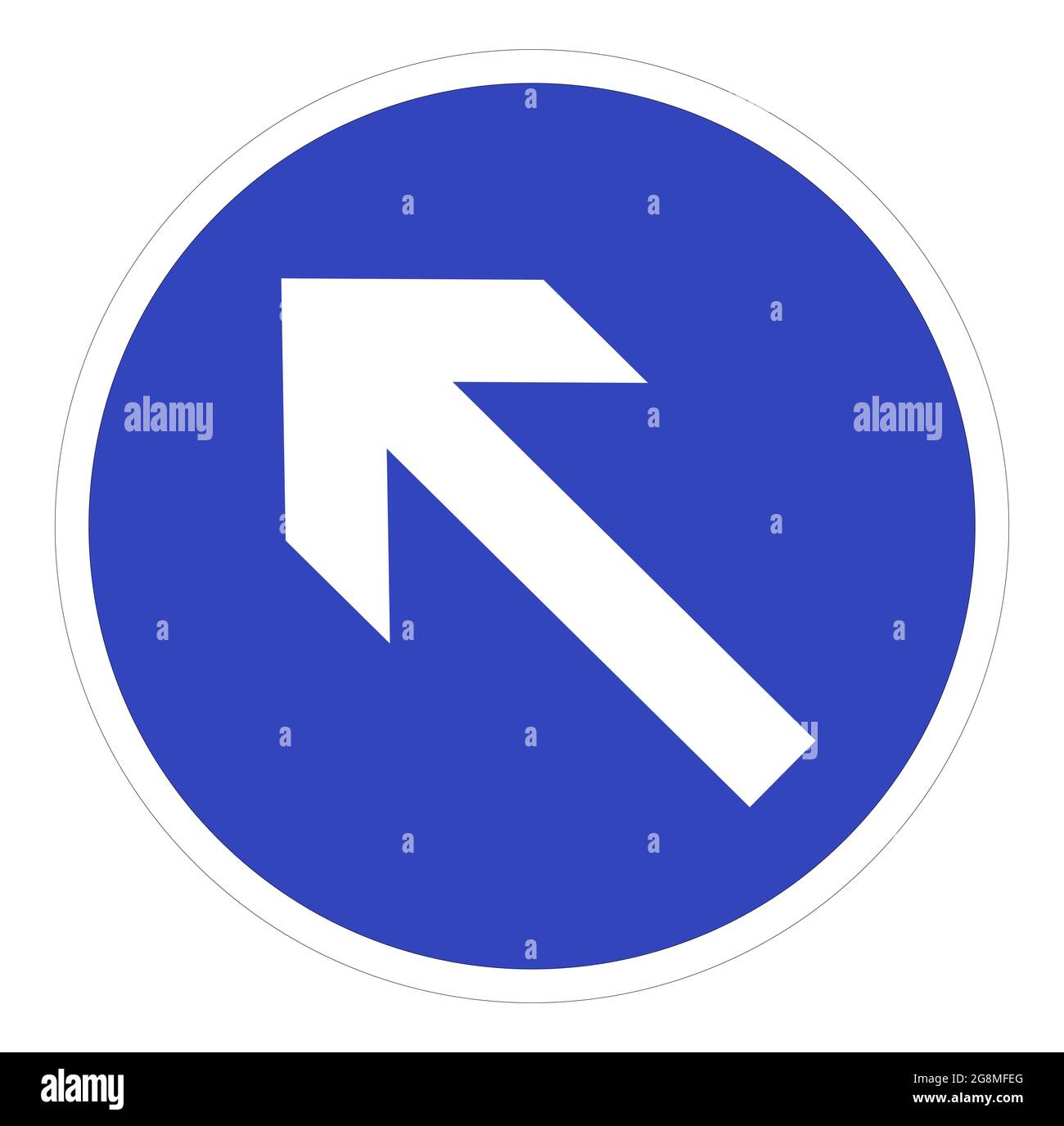 A graphic illustration of Bear Left Instructional Road Sign for use as ...