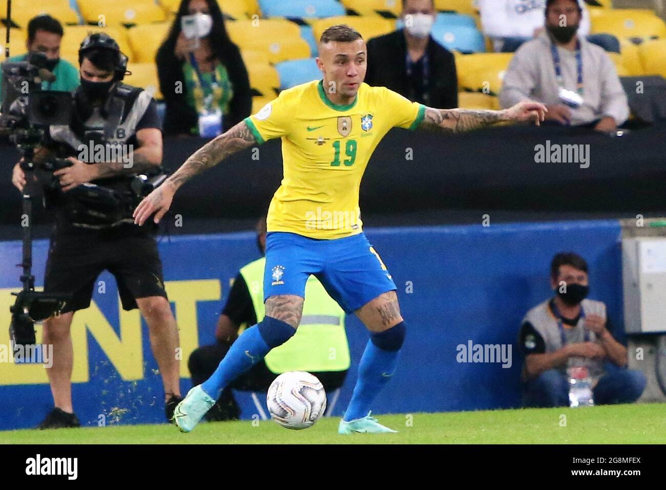 Everton of brazil during the Copa America 2021, Final football match ...