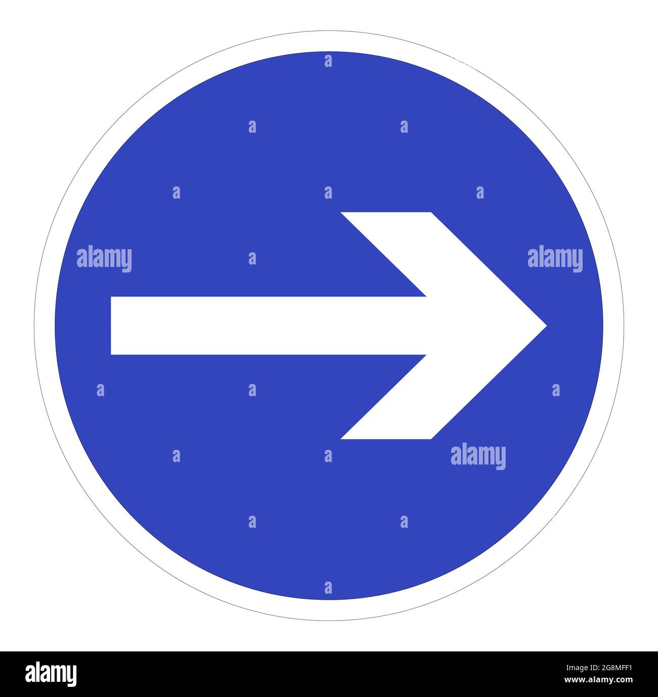 A graphic illustration of Turn Right Instructional Road Sign for use as ...